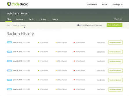CodeGuard Backup - Hostking